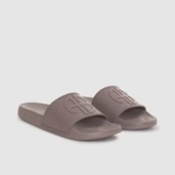 Anine Bing | Shoes | Anine Bing Isla Monogram Slide In Iron Brown Nwt ...